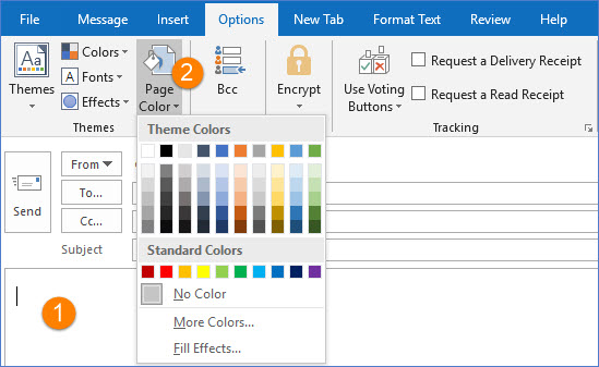 How to Add Background to A Message in Outlook - ExcelNotes
