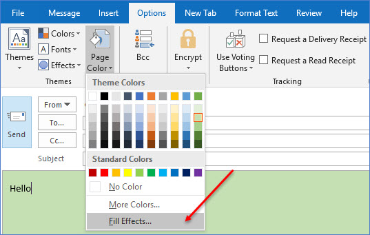 How To Add Background To A Message In Outlook Excelnotes 6842