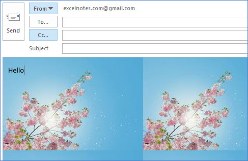 How to Add Background to A Message in Outlook - ExcelNotes