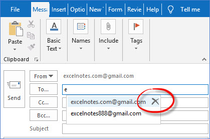 How to Delete an Address from the Outlook Auto-Complete List - ExcelNotes