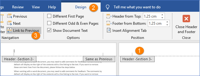 How to Change Header and Footer On Any Page in Word - ExcelNotes