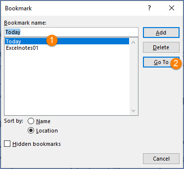 How to Insert a Bookmark in Word - ExcelNotes