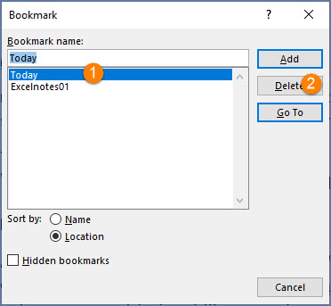 How to Insert a Bookmark in Word - ExcelNotes
