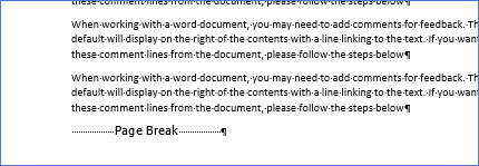 How to Insert or Remove a Page Break in Word - ExcelNotes
