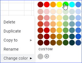 How to Change the Tab Color in Google Sheets - ExcelNotes