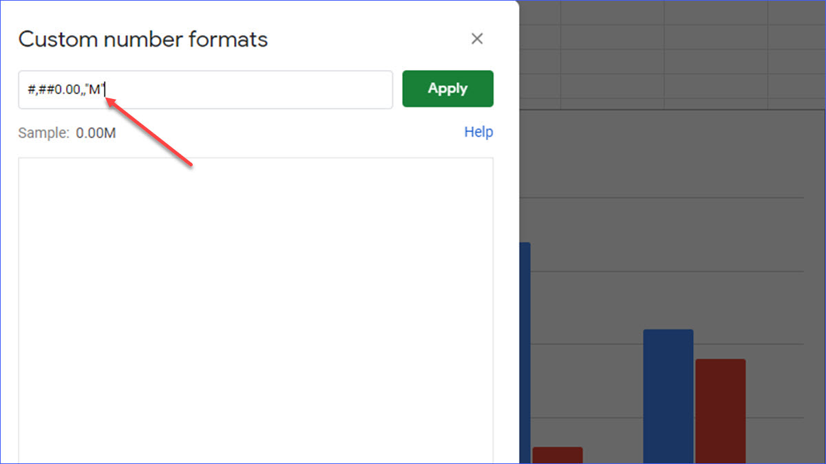 How to Format Axis Labels as Millions in Google Sheets - ExcelNotes