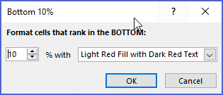 How to Highlight the Bottom 10% Items - ExcelNotes