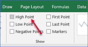 How to Have the High Point Markers - ExcelNotes