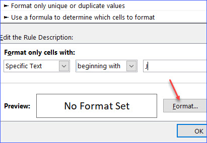 How to Highlight Cells that Start a Text String - ExcelNotes