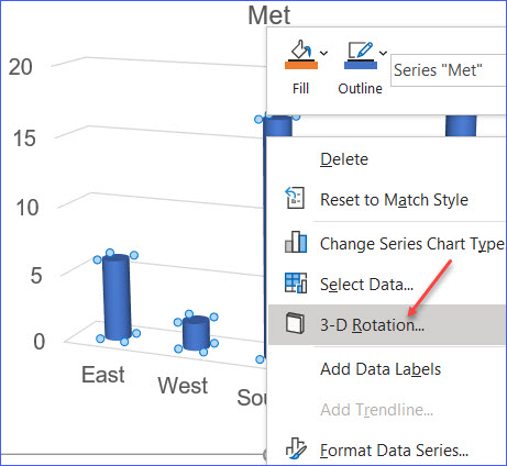 How to Change a Chart from 2-D to 3-D - ExcelNotes