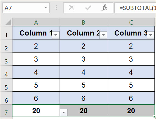 How To Calculate Table Columns ExcelNotes