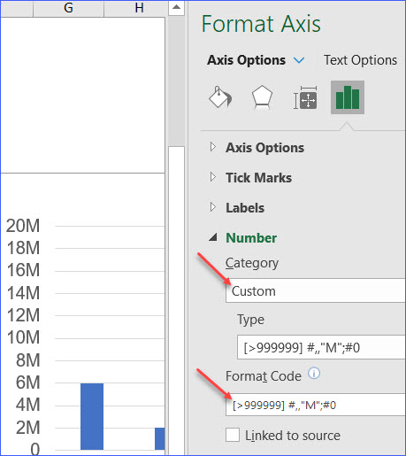 How To Format Axis Labels As Millions ExcelNotes