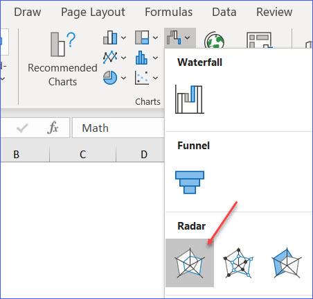 How to Make a Radar Chart - ExcelNotes