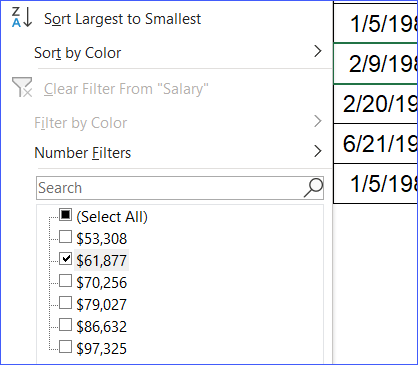 How to Filter a Data Range to Have Values Equals to a Number - ExcelNotes