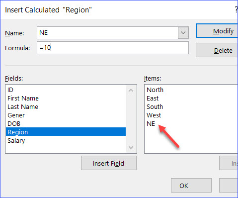 How to Add the Calculated Item in Pivot Table - ExcelNotes