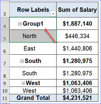 How to Group Items in the Pivot Table - ExcelNotes