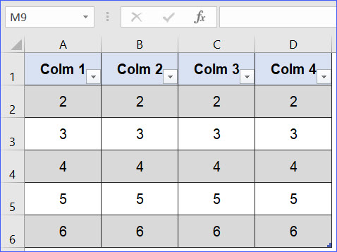 How to Change the Table Style - ExcelNotes