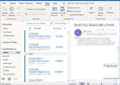 How To Set Reading Pane Layout In Outlook Excelnotes