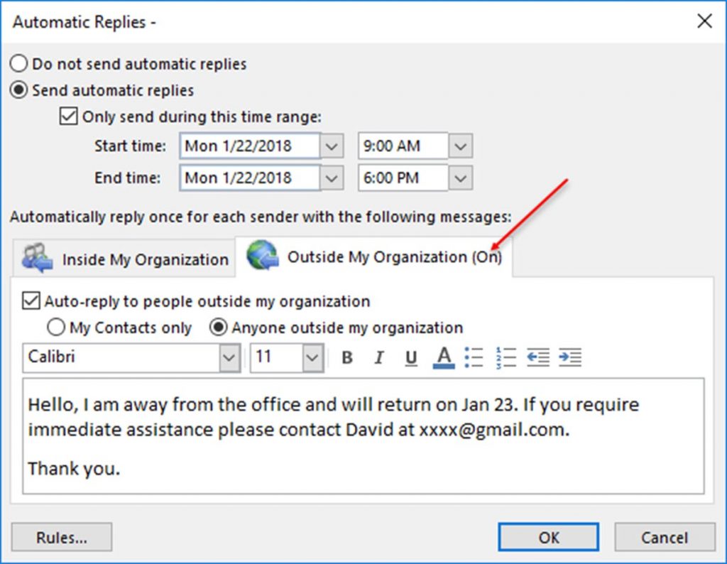 How To Set Up Out Of Office Auto Reply In Outlook ExcelNotes