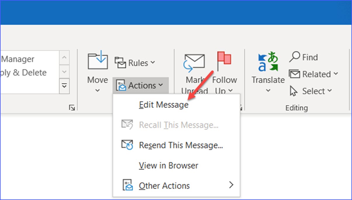 How to Make Changes to Received Message in Outlook - ExcelNotes