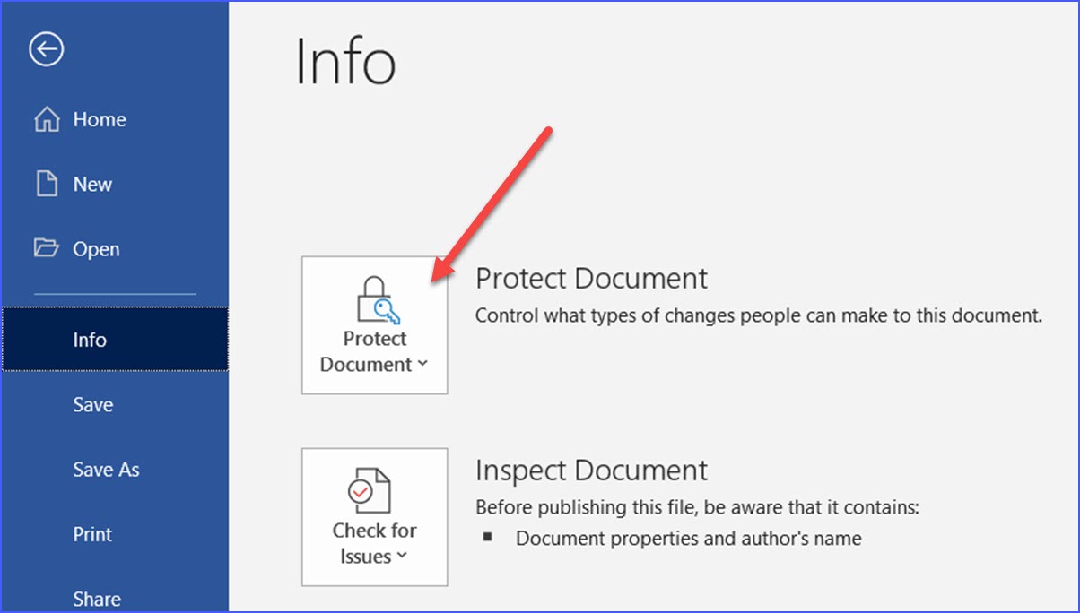 How to Protect Word File with Password - ExcelNotes