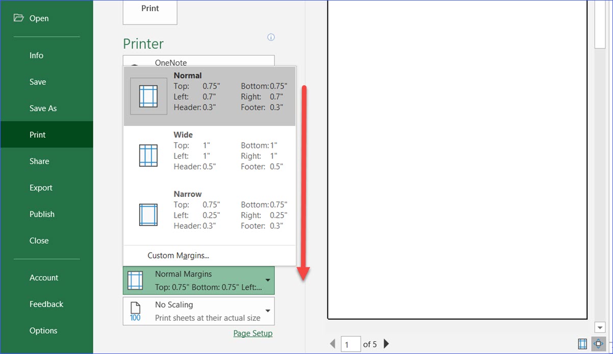 How To Custom Margins ExcelNotes