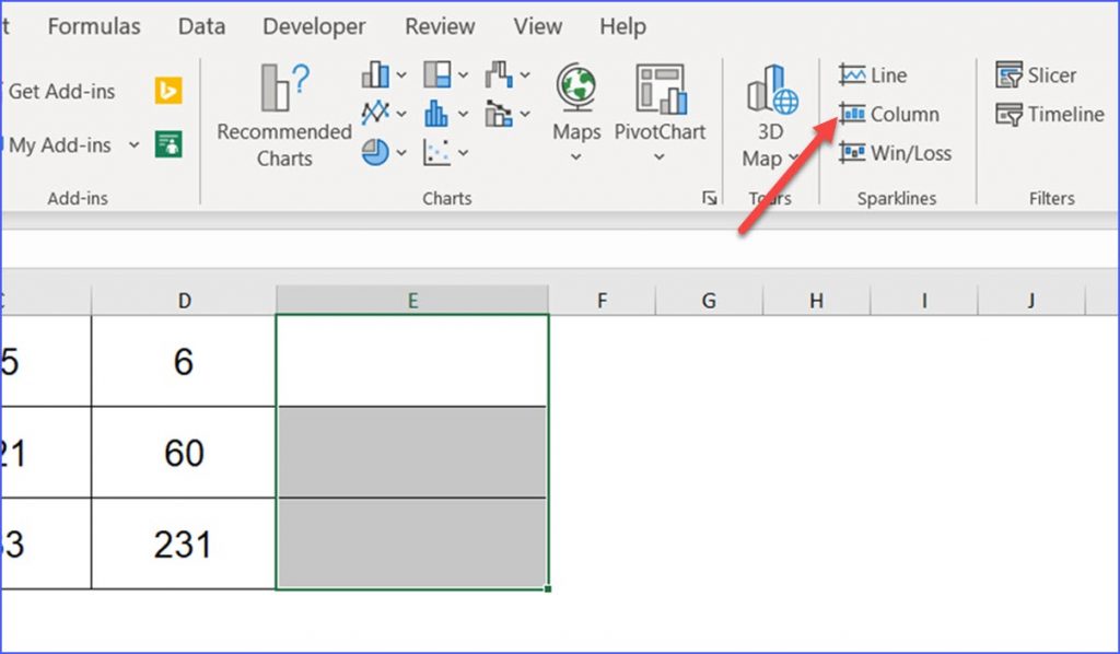 How To Insert Column Sparklines In Excel ExcelNotes