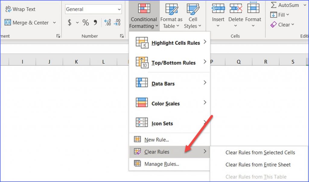 How To Clear The Conditional Formatting Rule From Entire Sheet ExcelNotes