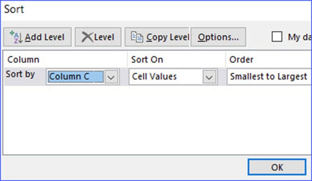 How to Sort Range based on the Number Column - ExcelNotes
