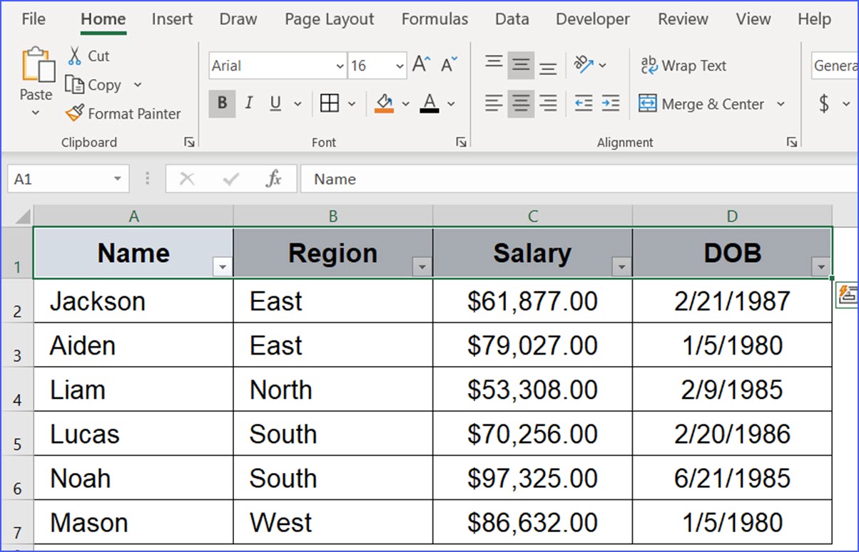 How to Add a Filter to the Range - ExcelNotes