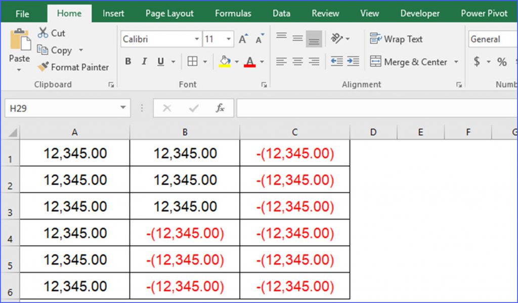 How To Use Parentheses For Negative Numbers ExcelNotes