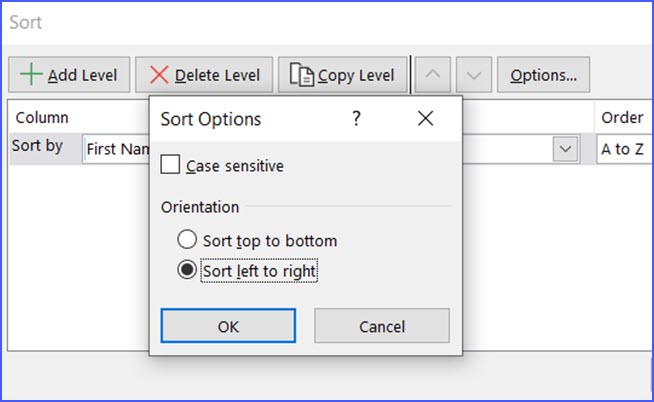 How To Sort Rows Alphabetically Left To Right Excelnotes