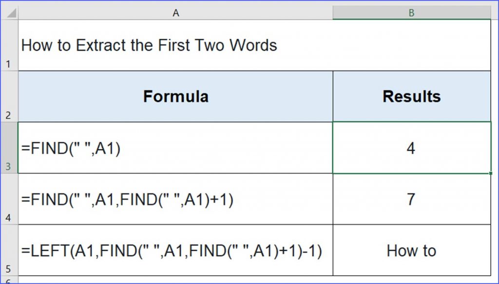 How To Extract The First Two Words ExcelNotes