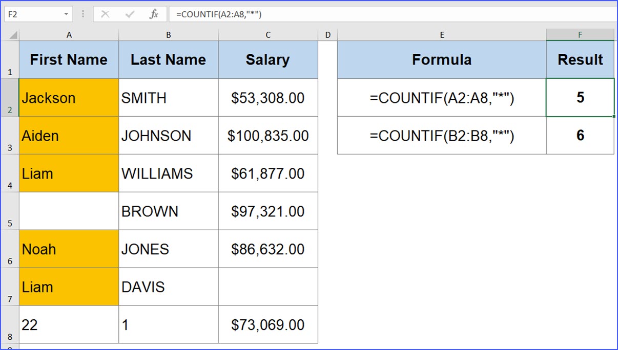 How To Count Cells That Are Text ExcelNotes