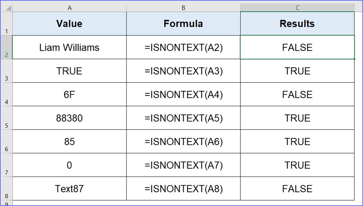 How To Check A Value Is Not Text Excelnotes