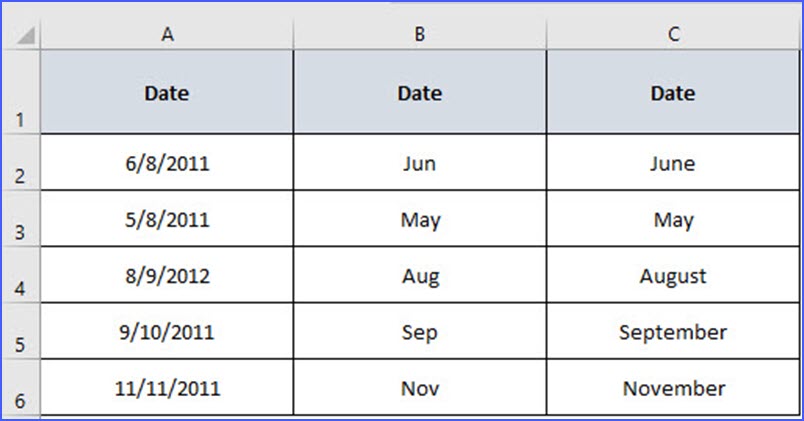 How To Convert A Date To The Month Name ExcelNotes