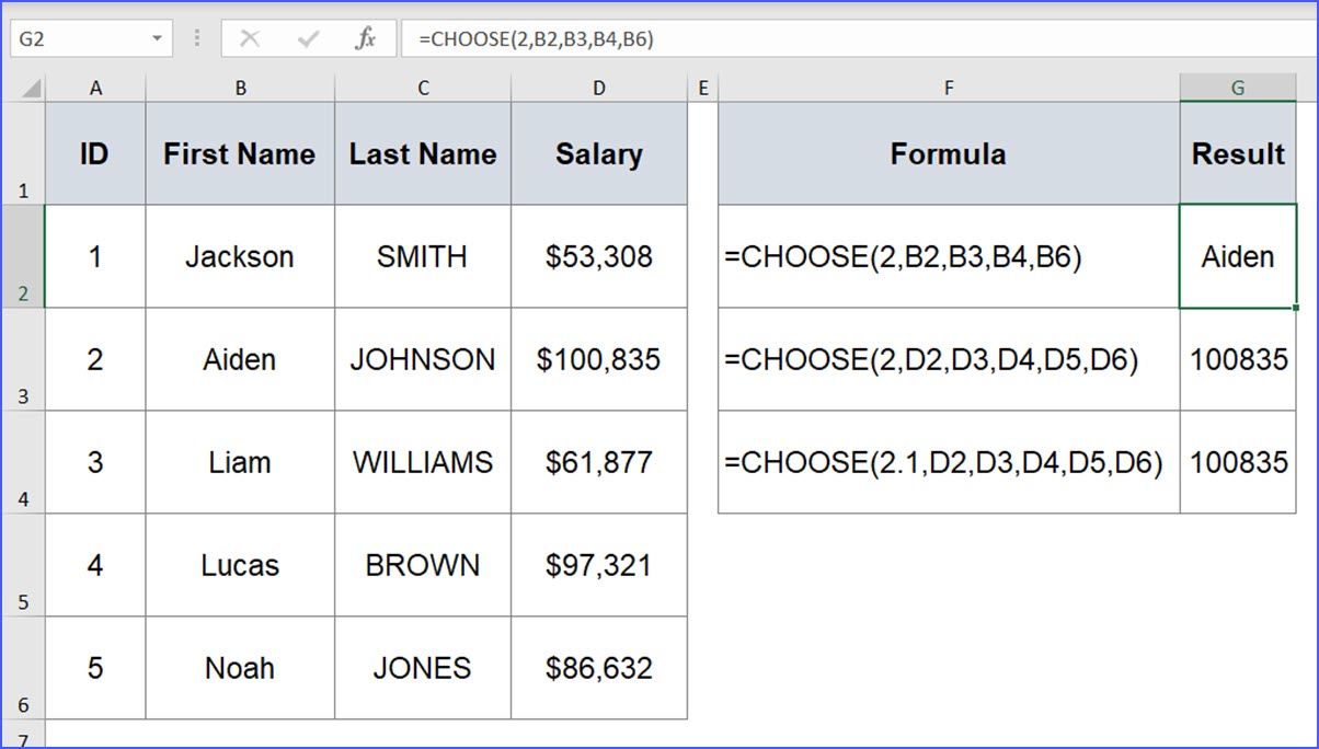 How to Use CHOOSE Function - ExcelNotes How to Use CHOOSE Function - ExcelNotes