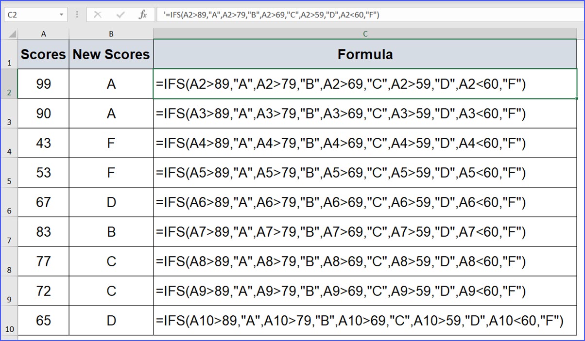 Ifs Excel