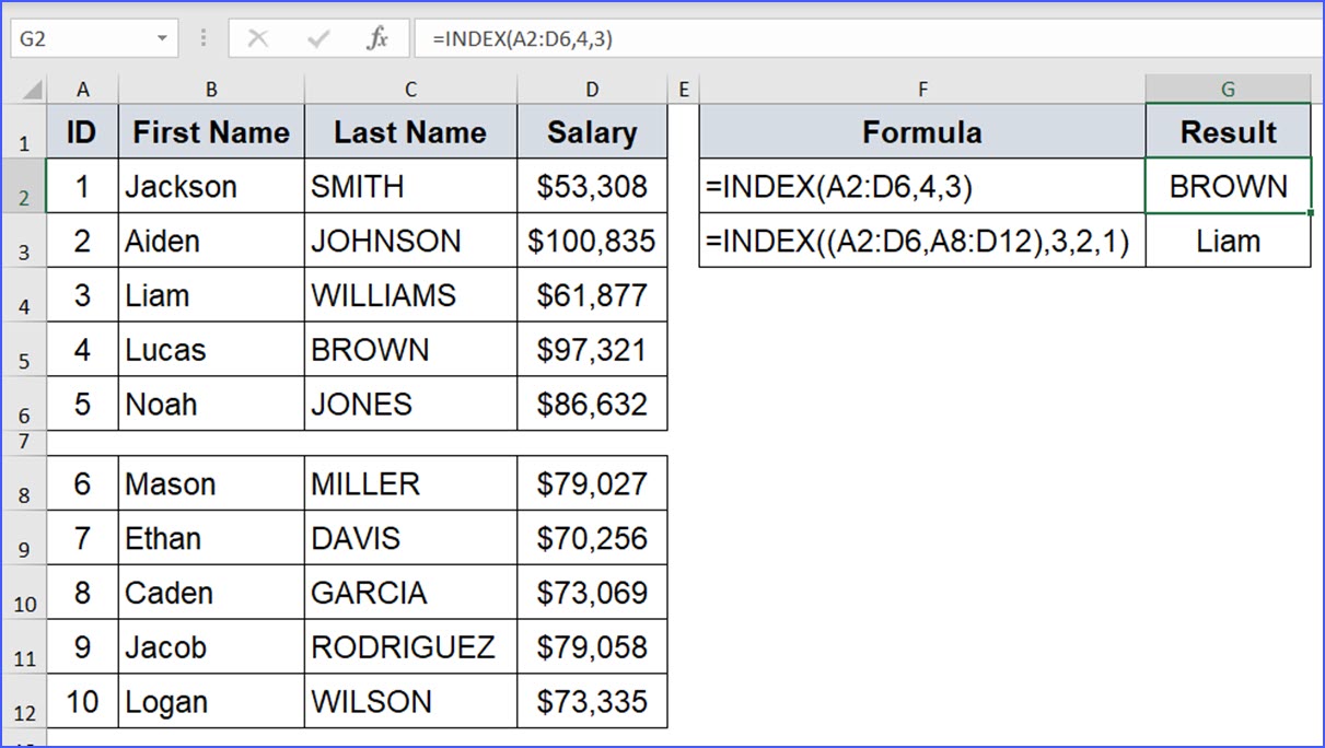 Video u6ommxgawjc how To Use The Index Function In Excel Photos