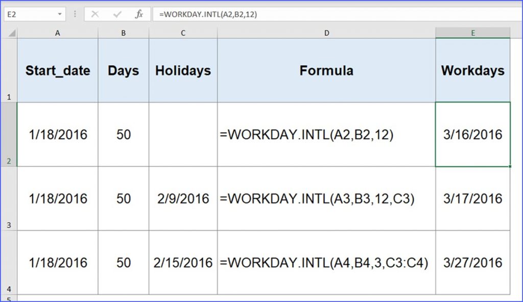 How to Use WORKDAY.INTL Function - ExcelNotes How to Use WORKDAY.INTL Function - ExcelNotes
