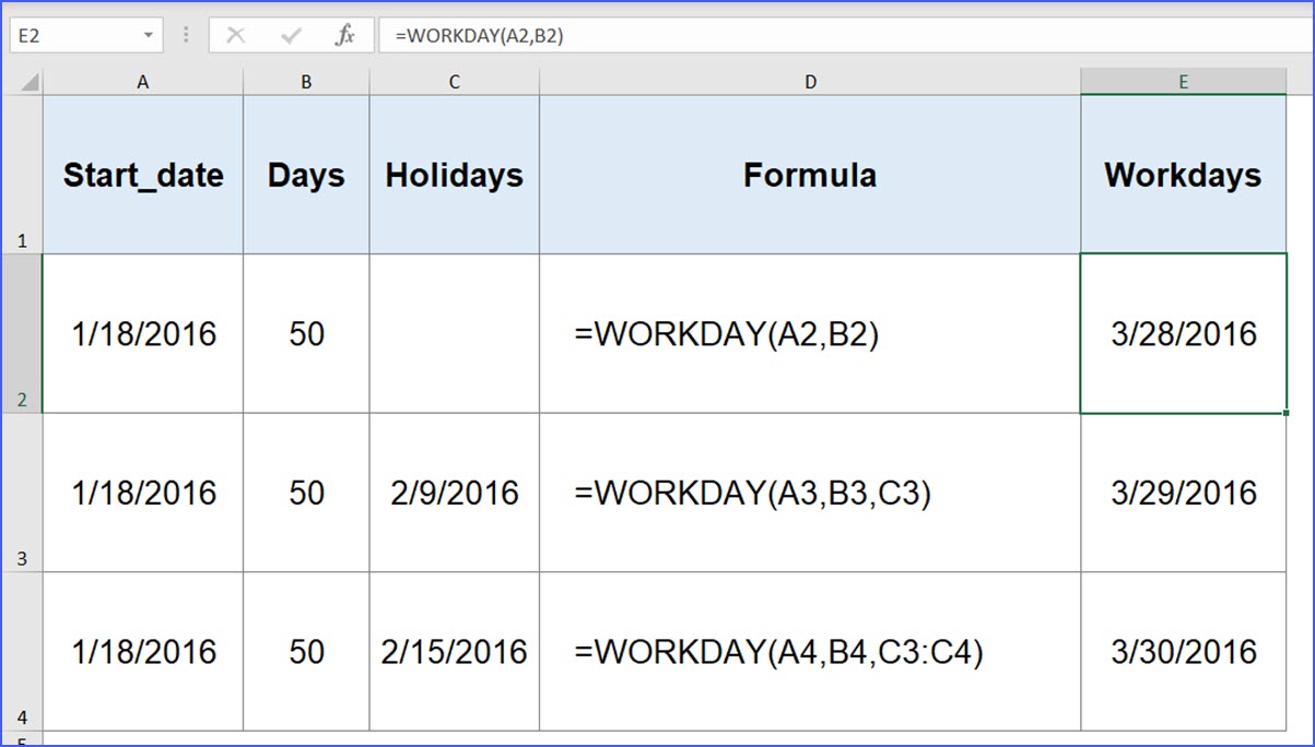 How to Use WORKDAY Function - ExcelNotes How to Use WORKDAY Function - ExcelNotes