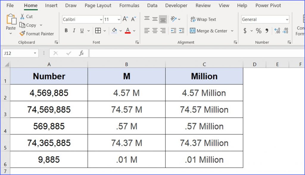 How To Format Numbers To M Or Million ExcelNotes