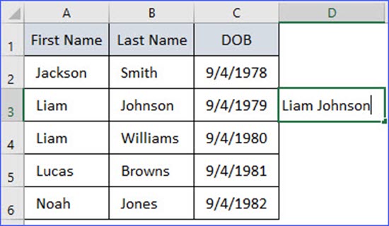 Ctrl+E: Flash Fill - ExcelNotes