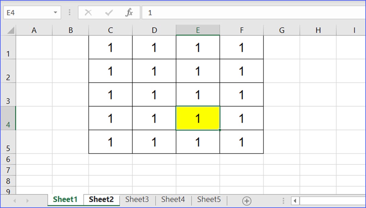 Ctrl+Shift+Page Up: Current Cell Previous Sheet - ExcelNotes
