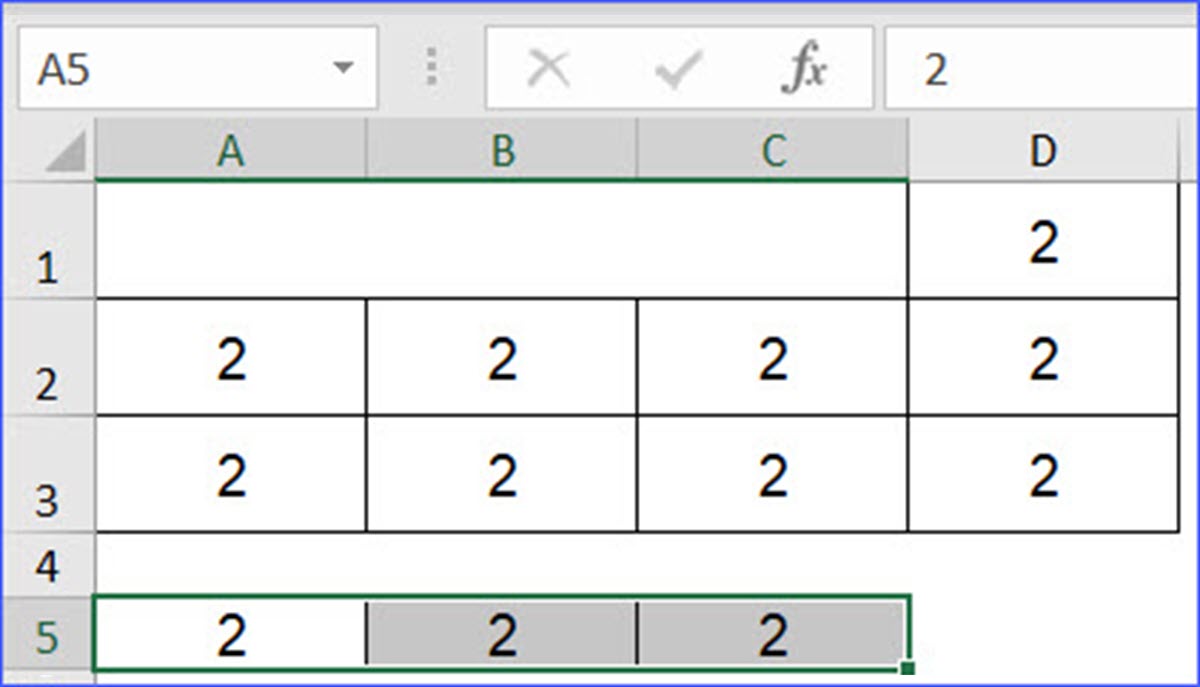 Ctrl+X: Moves Selected Cells - ExcelNotes