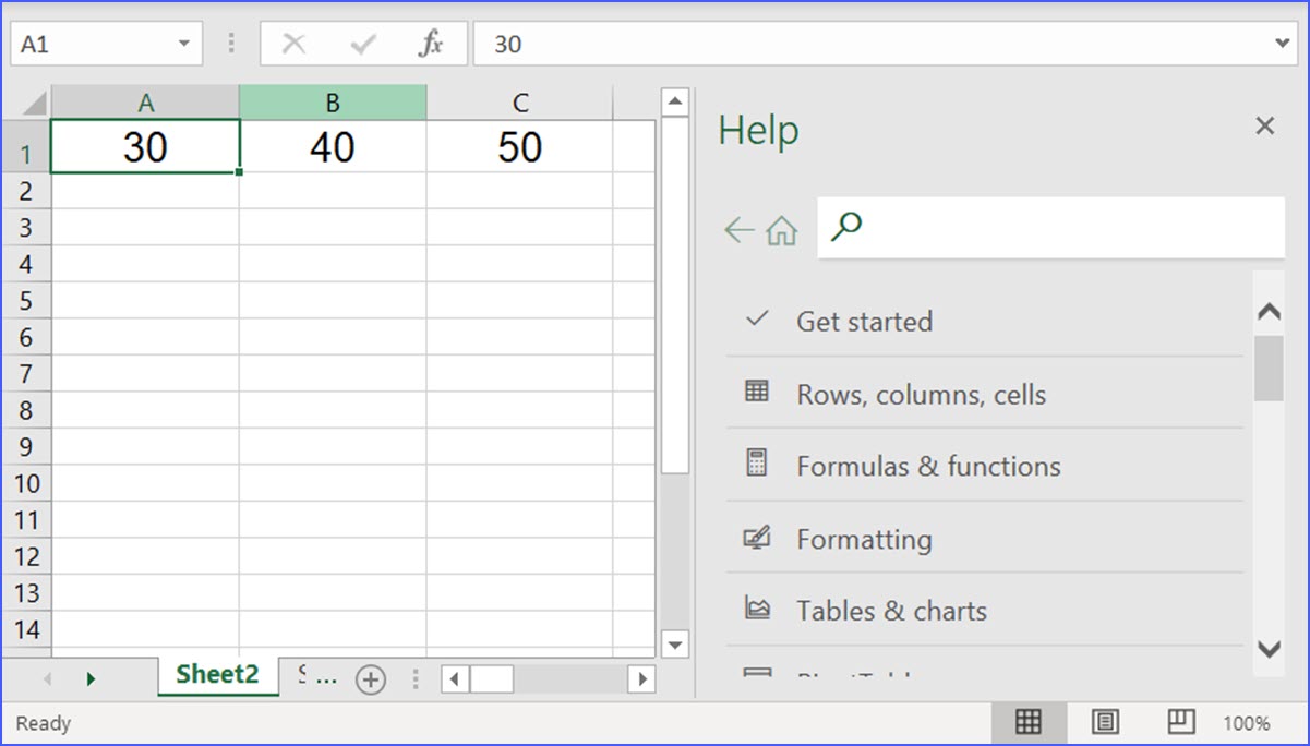 F1: Displays Help Task Pane - ExcelNotes