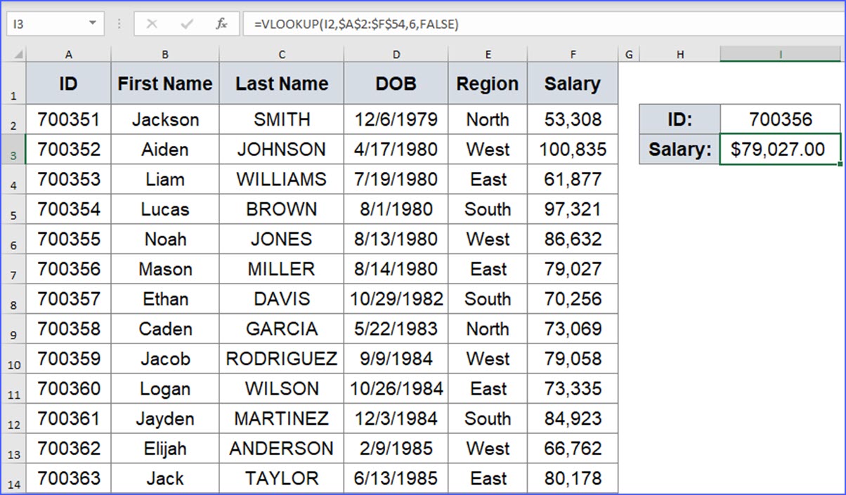 How to Use VLOOKUP to Create a Search Box - ExcelNotes