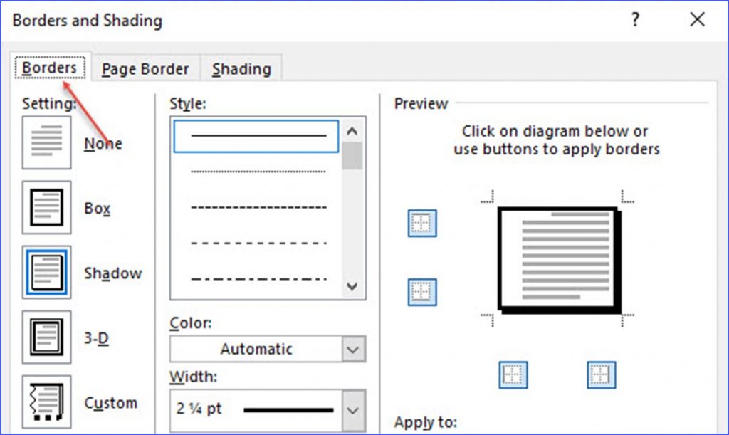 How To Add Border Shadow In Word ExcelNotes