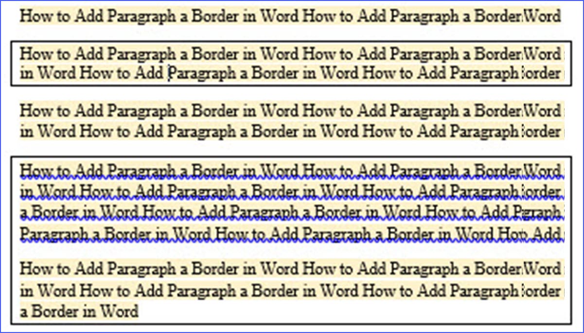 How To Add Paragraphs A Border In Word Excelnotes