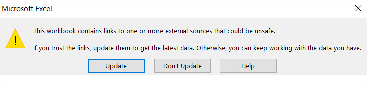 How To Disable Link Update Pop up Message In Excel ExcelNotes